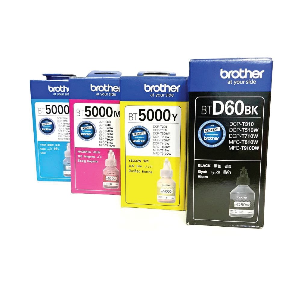 BROTHER INK Cartridge BT-D60BK+BT-5000 C+M+Y หมึกพิมพ์ DCP-T310 ,DCP ...