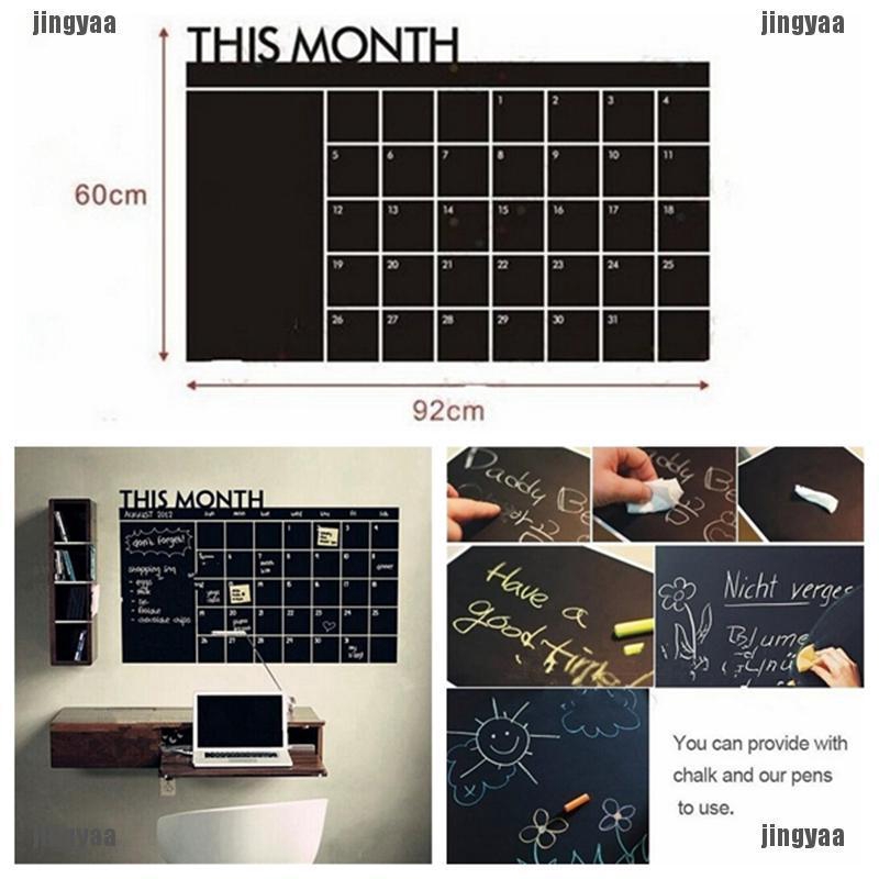 YS Monthly Calendar Chalk Board Blackboard Vinyl Wall Sticker Home ...