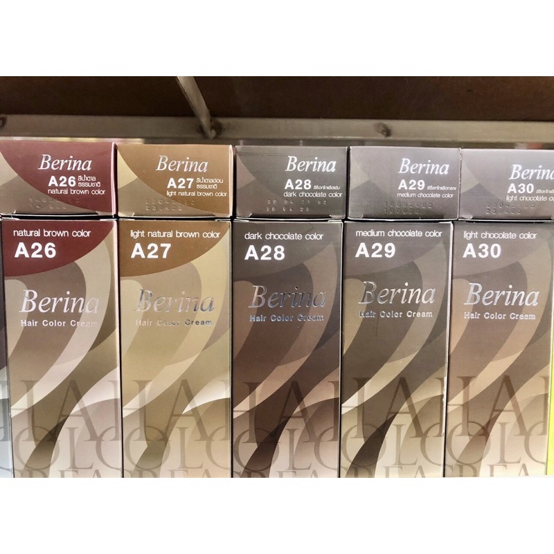น้ำยาย้อมสีผม Berina Hair Color Cream A1-A47 สีผม ยาเปลี่ยนสีผม เบอริ ...