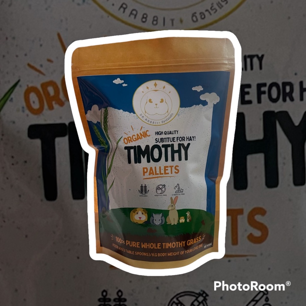 450g หญ้ากระต่ายทิโมธี ทิมโมธี Premium Timothy สดอัดเม็ดสำหรับสัตว์ฟัน ...