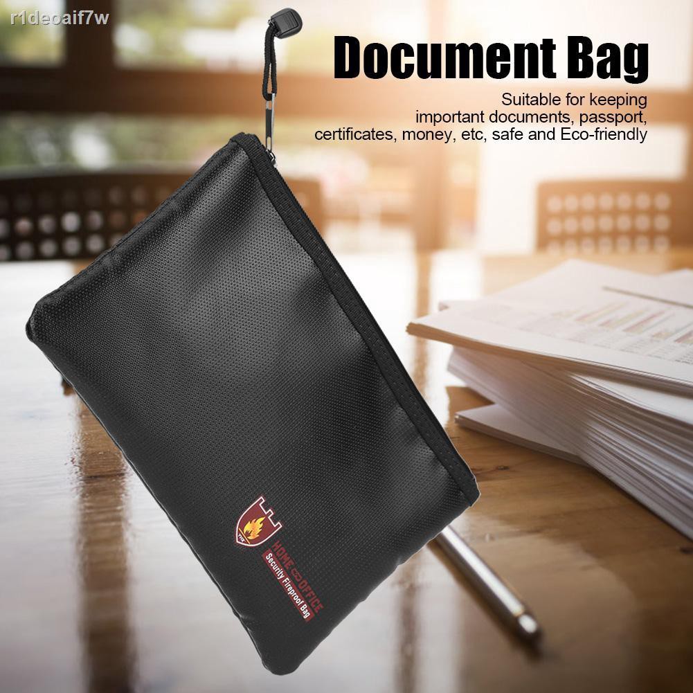 ۞Document Bag Briefcase Fire-resistant Waterproof Passport Money Laptop ...