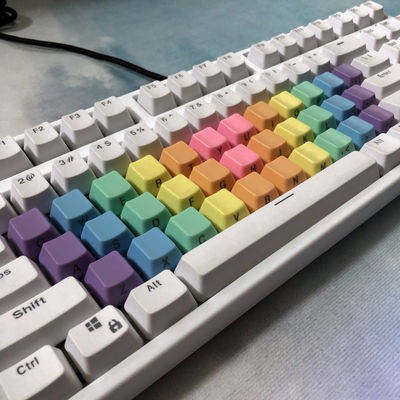 keycap ♫Colorful Chalk PBT Key Cap Color Color Color Color 37 无侧侧ฉันฉัน ...