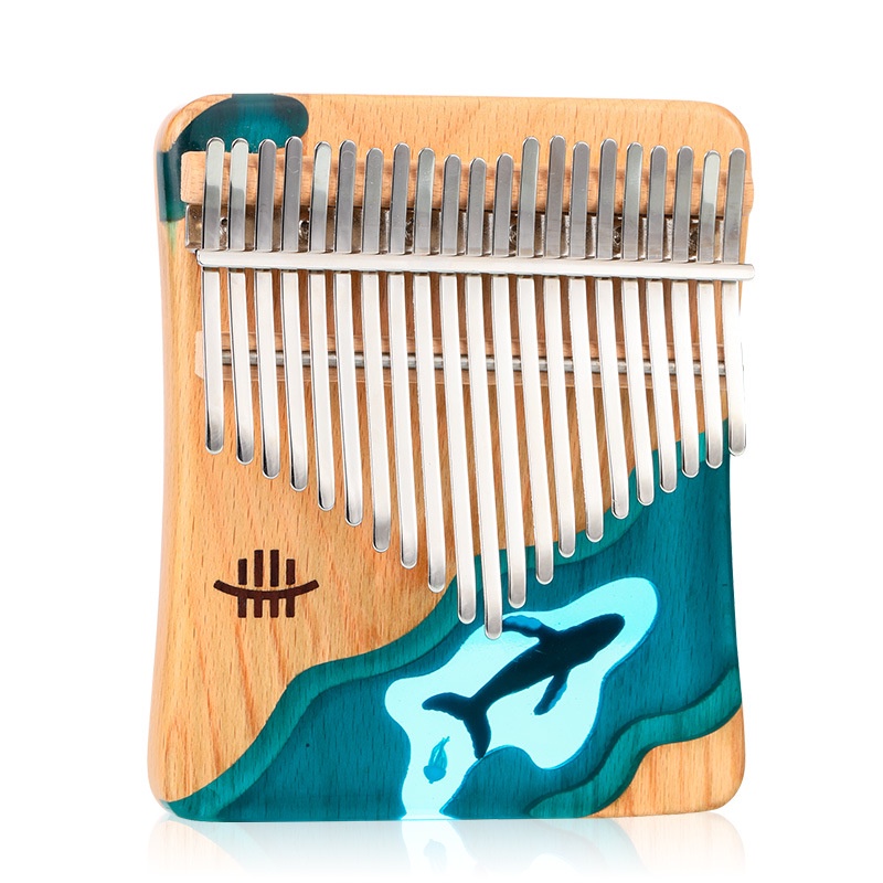 Hluru Kalimba 21 Key Instrument Thumb Piano Beech Solid Wood Plate ...