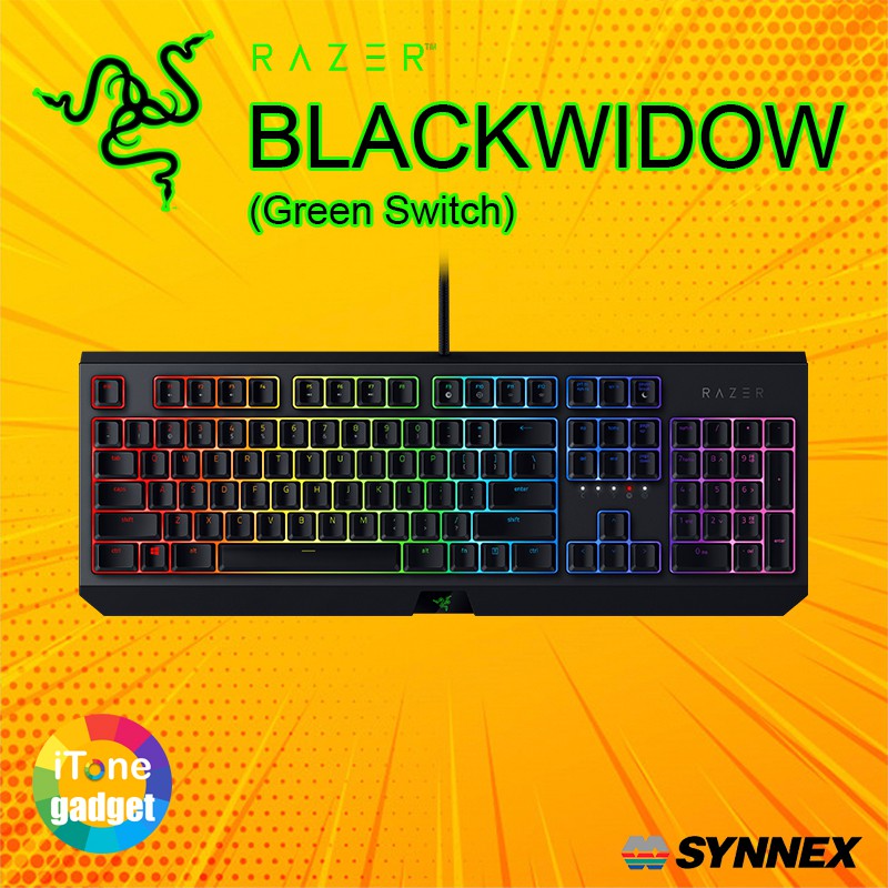 คีย์บอร์ด RAZER KEYBOARD BLACKWIDOW 2019 (RAZER GREEN SWITCH) (RGB LED ...