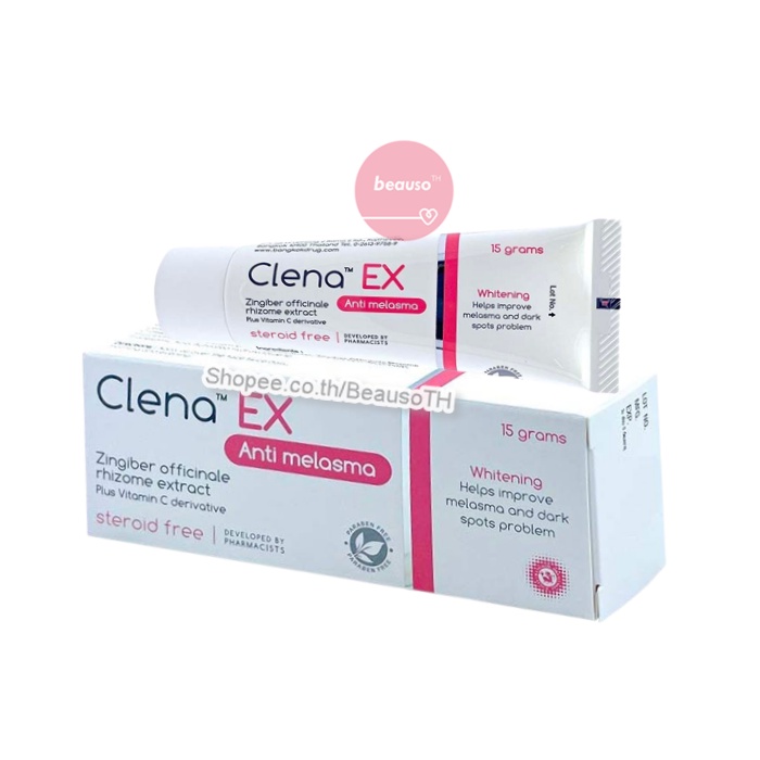 Clena EX Anti Melasma คลีน่า เอกซ์ ครีมทาลดฝ้า บำรุงผิว ลดจุดด่างดำ ...
