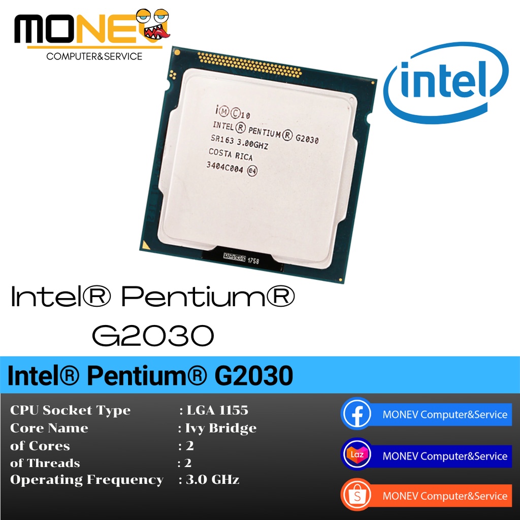 โปรเซสเซอร์(CPU) Intel Pentium G2030 | Shopee Thailand