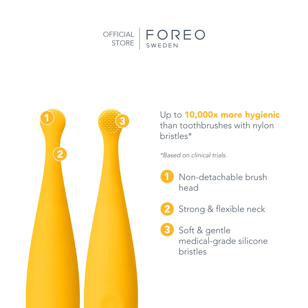 FOREO ISSA Mikro - Sunflower Yellow แปรงสีฟันไฟฟ้า ฟอริโอ้ อิซซ่าไมโคร ...