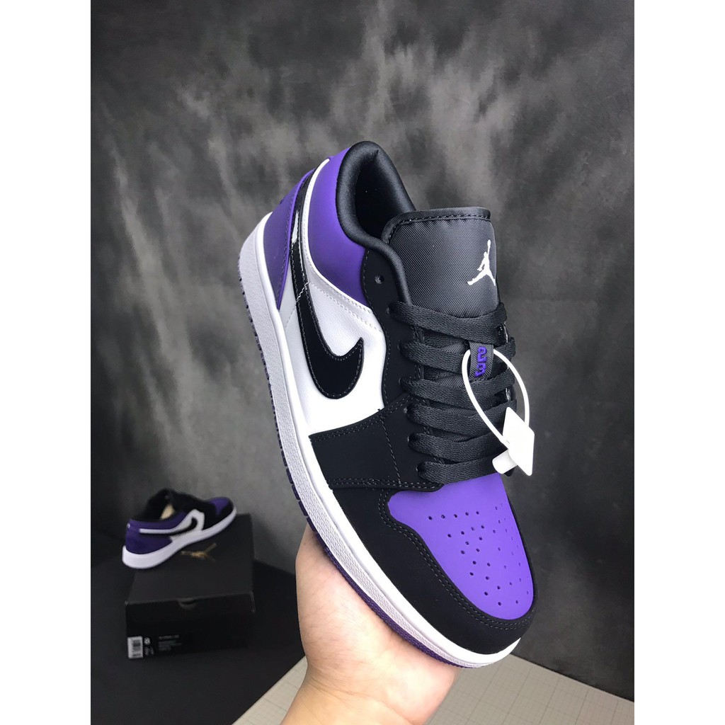 Nike Air Jordan 1 Low "Shashed Backboard" รองเท้าวิ่งออกกำลังกายที่หุ้ม ...