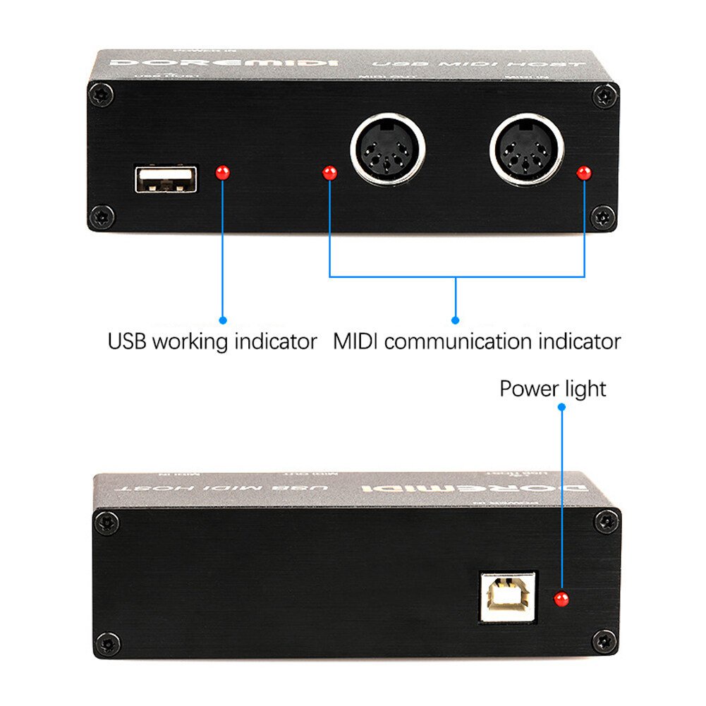 USB To MIDI Host กีตาร์ Effector MIDI Synthesizer MIDI เครื่องกำเนิด ...