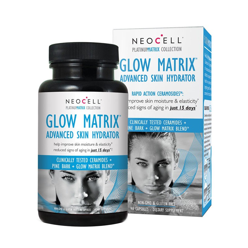 ลอตใหม่ Neocell Glow Matrix 90 capsules Advanced skin hydrator rapid ...