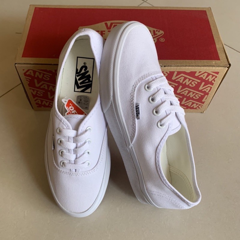 พร้อมส่ง Vans Authentic White สีขาว รองเท้าแวนส์ สินค้าพร้อมกล่อง มี