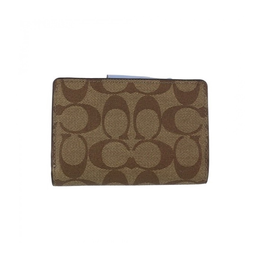 กระเป๋าสตางค์ COACH C0082 MEDIUM CORNER ZIP WALLET IN SIGNATURE CANVAS ...