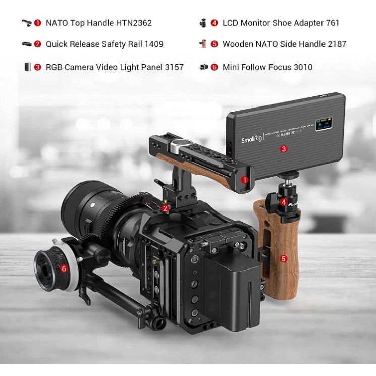 SmallRig Mini Follow Focus with AB Stops 15mm Rod Clamp and Snap-on ...