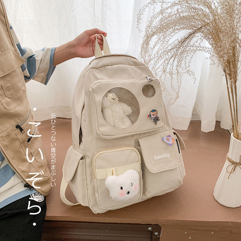 กระเป๋านักเรียนโบราณนักเรียนมัธยมหญิงเกาหลีฮาราจูกุญี่ปุ่นinsง่ายๆป่า ...