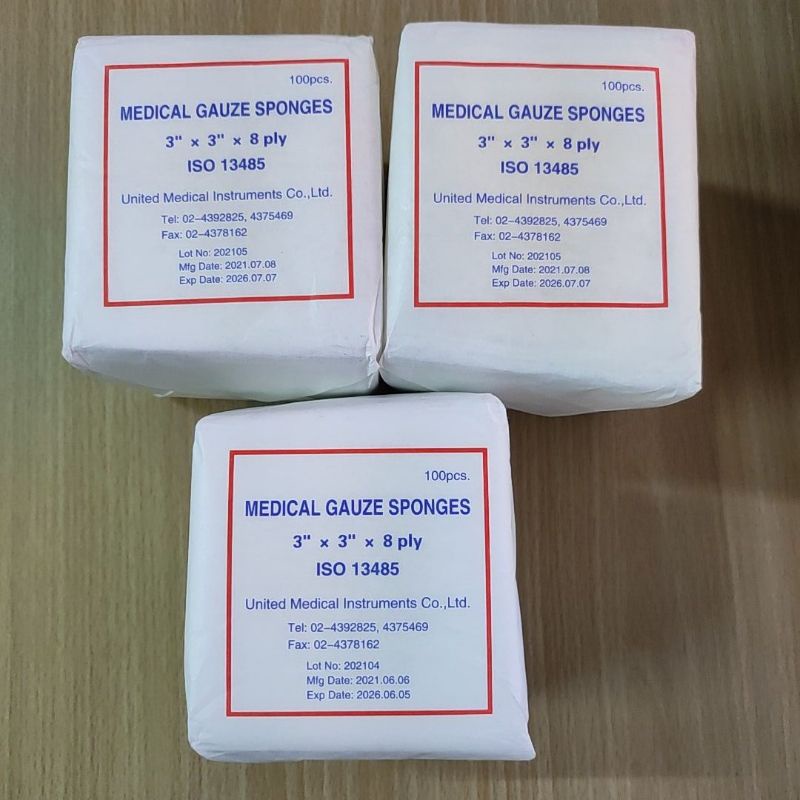 Exp 2026 Midical Gauze Sponges 3 x 3 x 8 ply 100 ชิ้นห่อ - c.supansa ...
