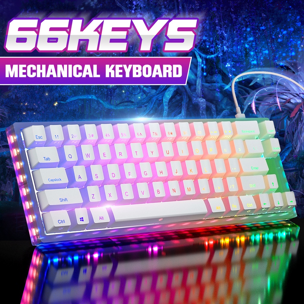 GamaKay K66 Mechanical Keyboard 66 Keys Gateron Switch Hot Swappable ...