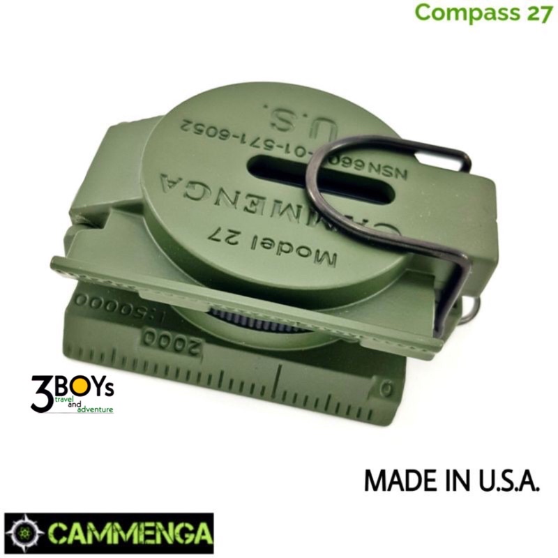 เข็มทิศทหารอเมริกาแท้ ยี่ห้อ Cammenga รุ่น Compass 27 มีฟอสฟอรัสเรือง ...