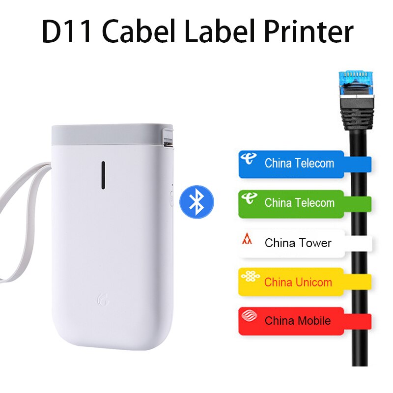D11Cable printer Lable thermal Printer Mini Handheld Sticker Cable ...