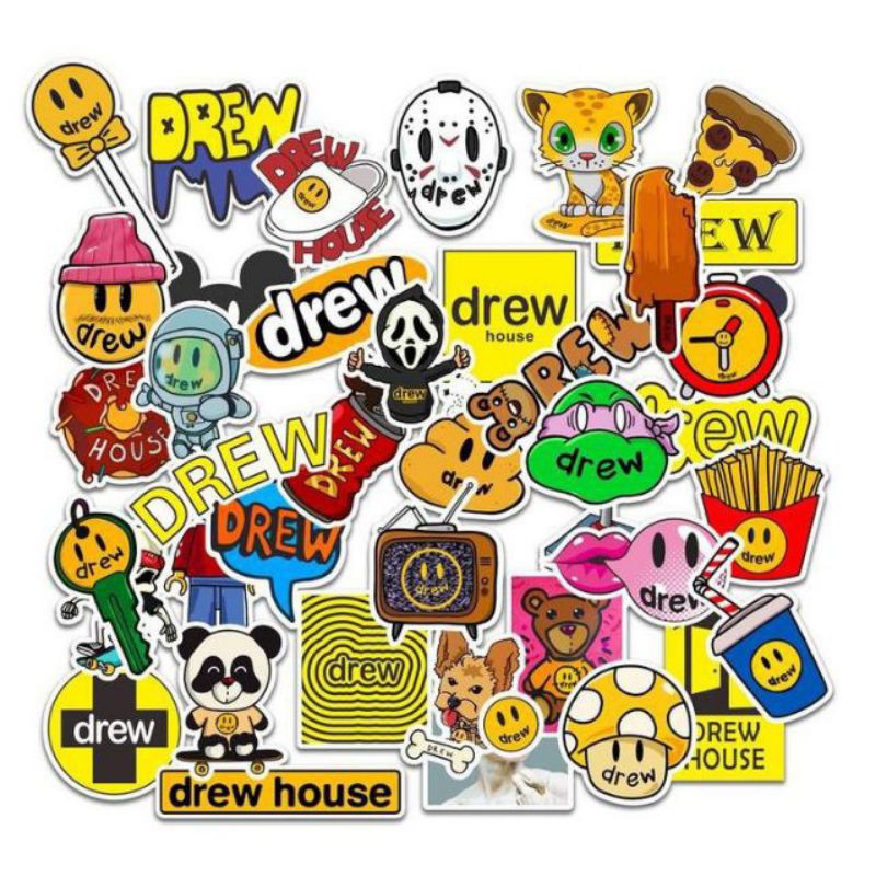 Justin Bieber / Drew house Sticker สติ๊กเกอร์เกอร์ Drew house เลือกลาย ...