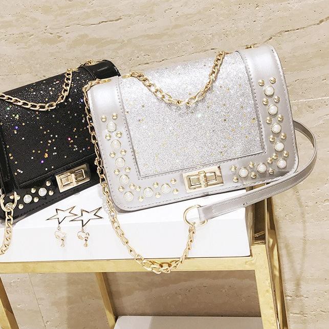 Code-764 กระเป๋าสะพายไหล่ หนังแวววาว นําเข้า สําหรับผู้หญิง ...