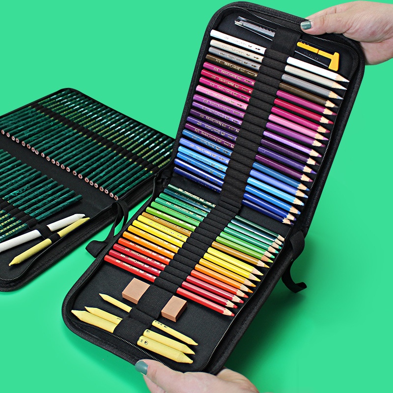 364872pcs Colors Art Colored Drawing Pencils with Case OilyWater ...
