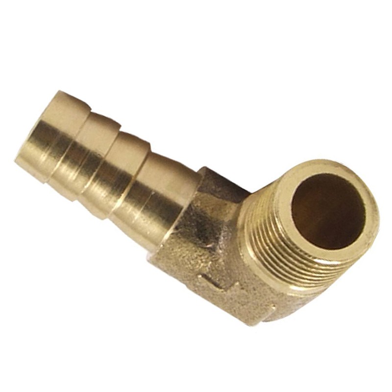 8mm Hosex3/8"Male Thread 90 Degree Brass Elbow Barb Coupler Connector ...