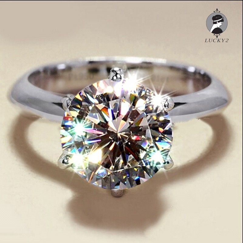 แหวนหมั้นแต่งงานแฮนด์เมด lolitaire 1 . 5 ct cz 925 - lucky2.th - ThaiPick