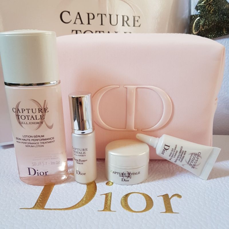 Dior Capture Totale Cell Energy Set ขุดบำรุงผิวพร้อมกระเป๋าเครื่อง ...