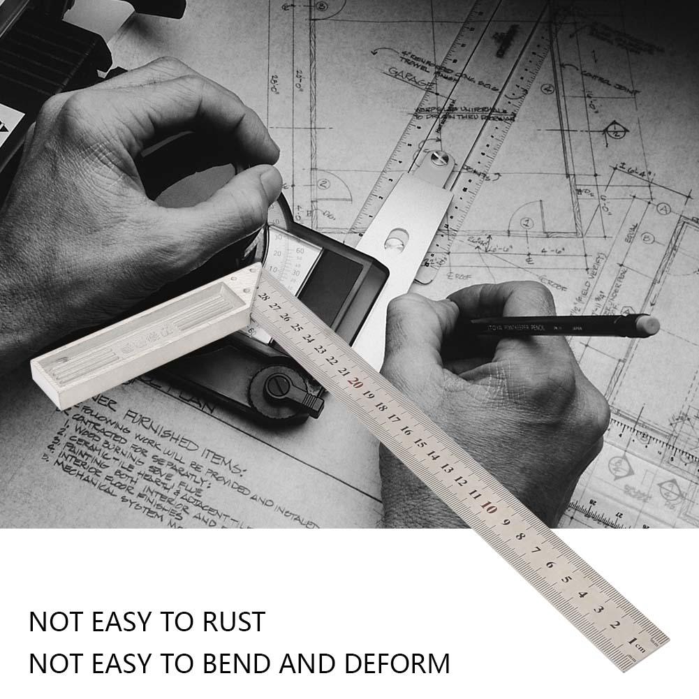 8in Ruler Straightedge Straight Angle / 30cm Degree 90 Alloy Right ...