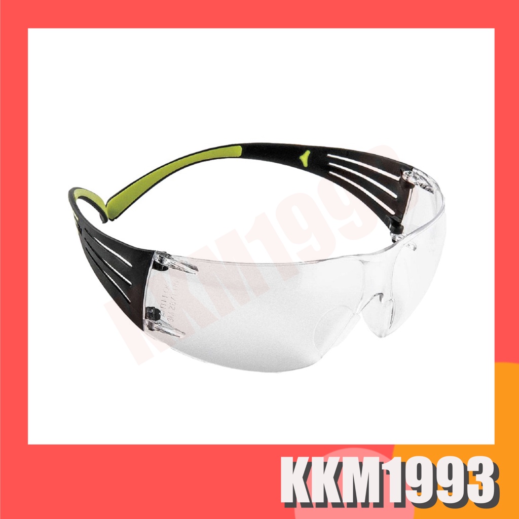 3เอ็ม แว่นตานิรภัย รุ่น Secure Fit 401AF เลนส์ใส ป้องกันการเกิดฝ้า 3M ...