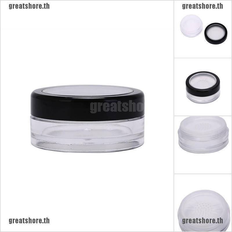 [COD+great]10g plastic empty loose powder pot with sieve cosmetic ...