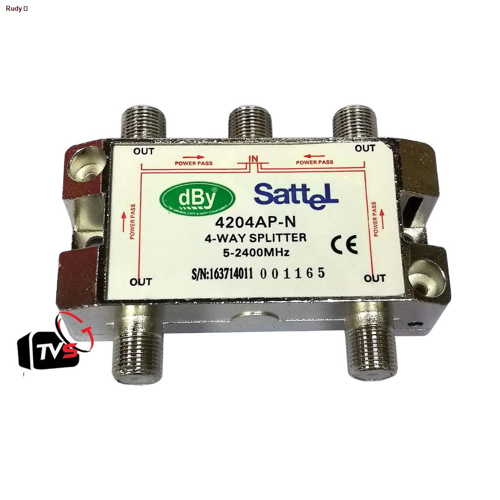 จัดส่งจากกรุงเทพตัวแยก4ทาง 4-WAY Splitter สำหรับสัญญาณเสาอากาศทีวีดิจิทัลและสัญญาณจานดาวเทียม 5 ...