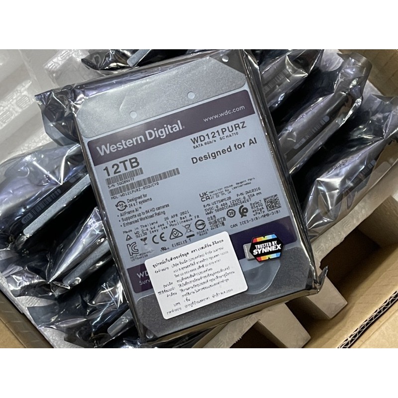 ฮาร์ดดิสก์ HDD western WD 12 TB ม่วง ใหม่ประกัน synnex 3 ปี - benz3344 - ThaiPick