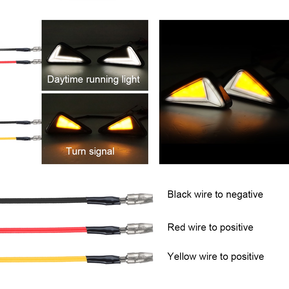In StockLED Motorcycle Turning Signals Light Triangle Flush Mount ...