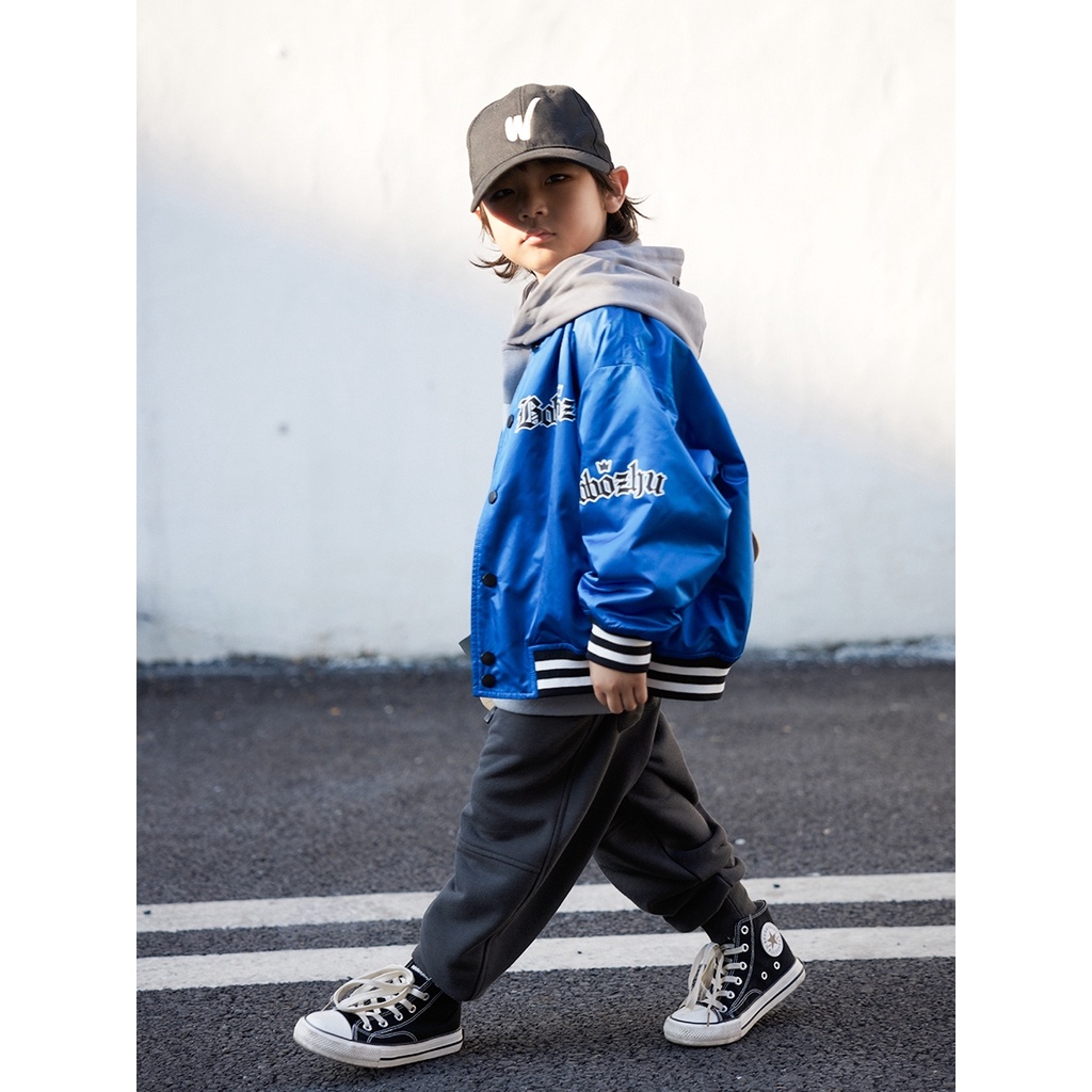 Bobo Pig เสื้อผ้าเด็กผู้ชาย 2022 เสื้อใหม่อเมริกันฝ้ายเบสบอลเสื้อผ้า ...