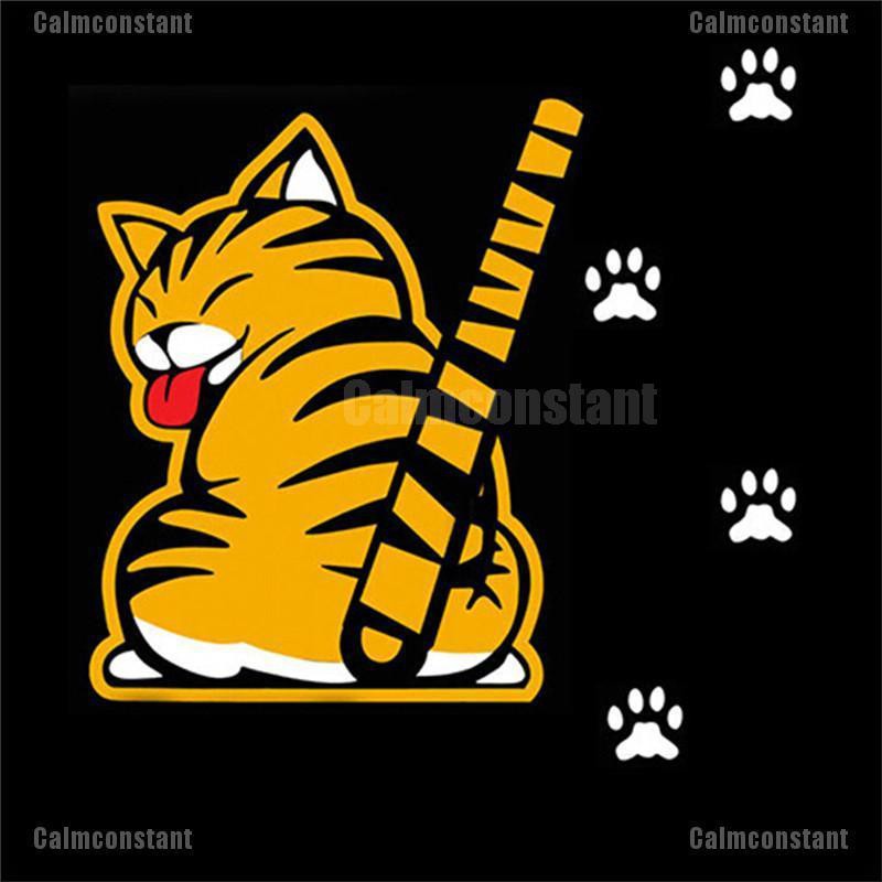 Calmconstant Funny Cat Moving Tail Stickers Window Wiper Decals Rear ...
