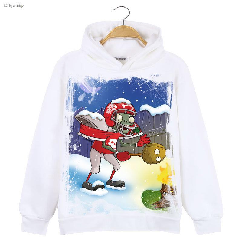 ของเล่น Cartoon Plants vs. Zombies Sweater Men s Trendy Hip Hop Loose ...