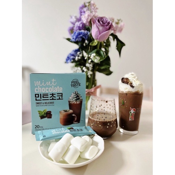 Danongwon Mint Chocolate ผงมิ้นท์ช็อคโกแลตพร้อมดื่ม20กรัมx20ซอง ...