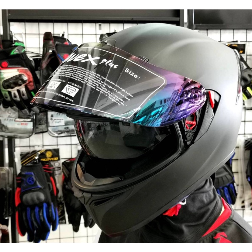 หมวกกันน็อค Avex Plus K9 Black Mat ดำด้าน ชิลด์ที่ติดมากับหมวกจะเป็นสีใส - premiermotoandauto ...