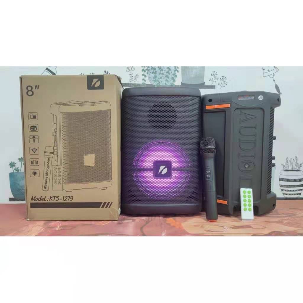 New ลำโพงบลูทูธ KTS-1279 ลําโพงดอก8นิ้ว 30W ปรับเบสได้ ปรับเสียงแหลมได้ ...