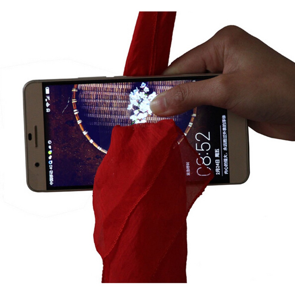 GoldenSilverMagic Red Silk Thru Phone by Close-Up Street Magic Trick ...