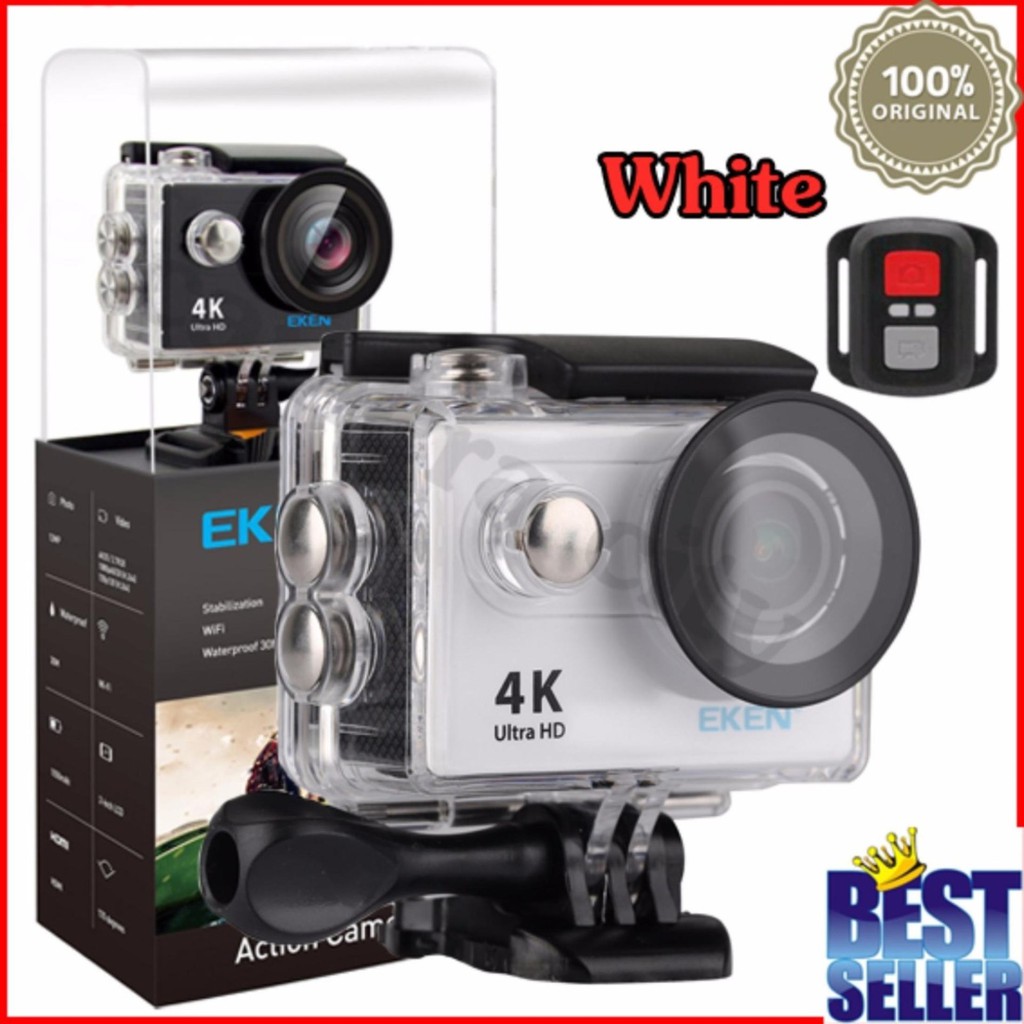 กล้องติดหมวก EKEN H9R 4K (สีขาว) ของแท้ 100% พร้อมรีโมท กล้องแอ็คชั่น ...