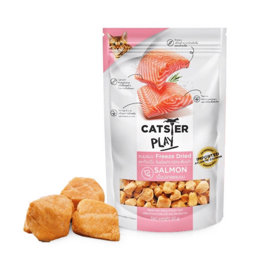 ขนมแมว Catster Play Freeze Dried Treats Toppers for Cats แคทสเตอร์ ขนม ...