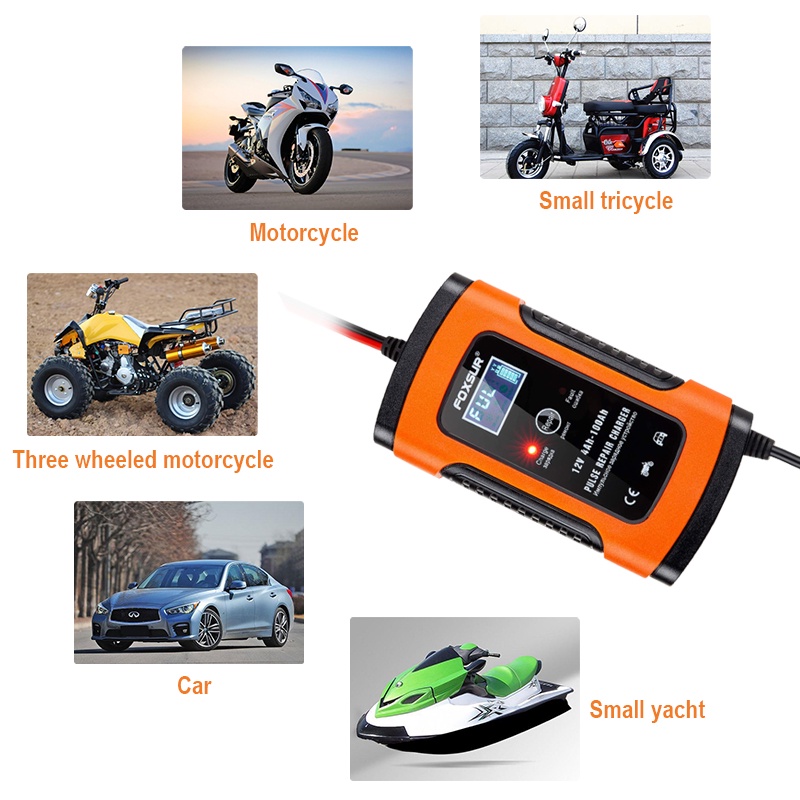 Multiple Protection Car Battery Charger 12V 5A Full Automatic ...