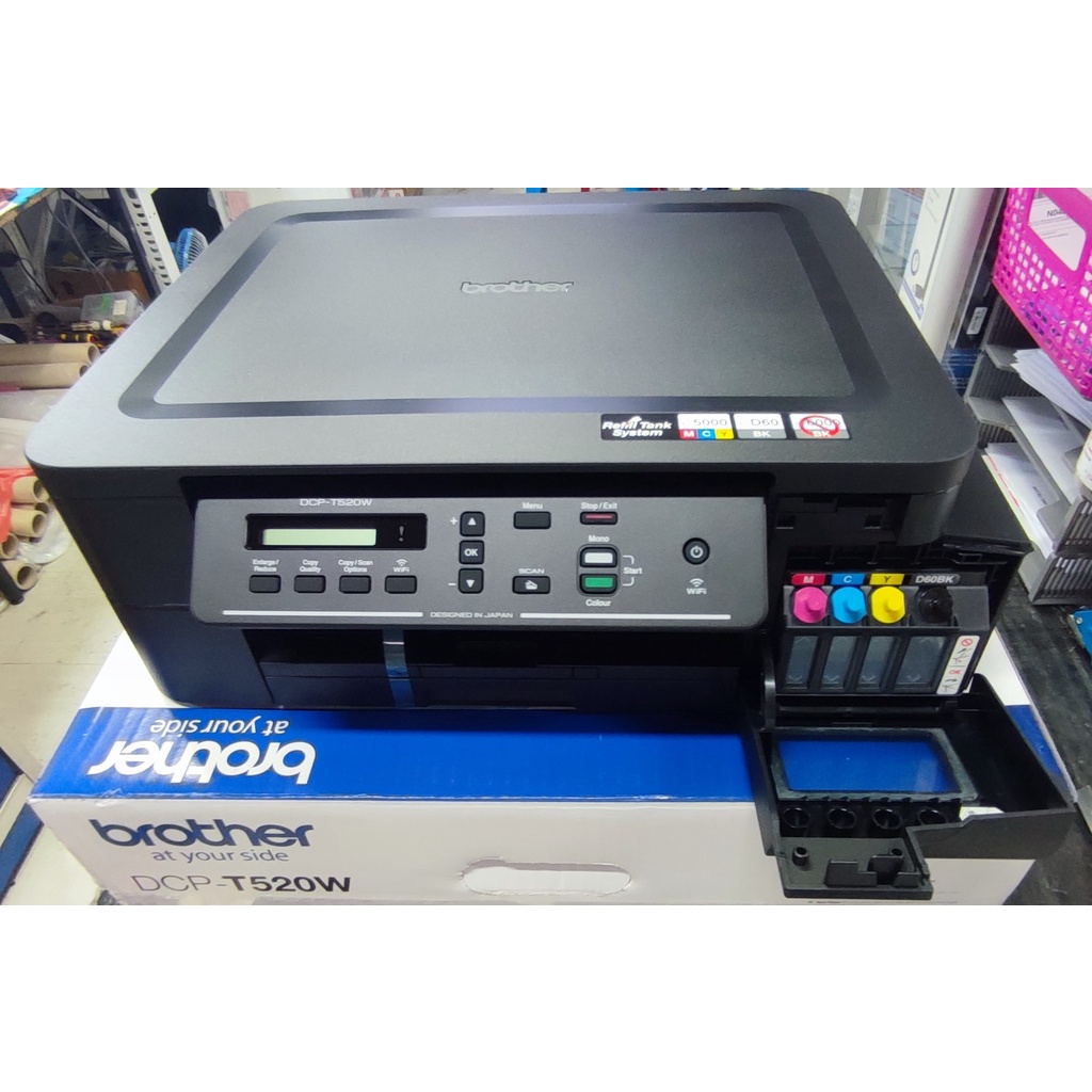 Printer Brother DCP T520W (Print,Copy,Scan) wifiพร้อมหมึกแท้จากศูนย์ ...