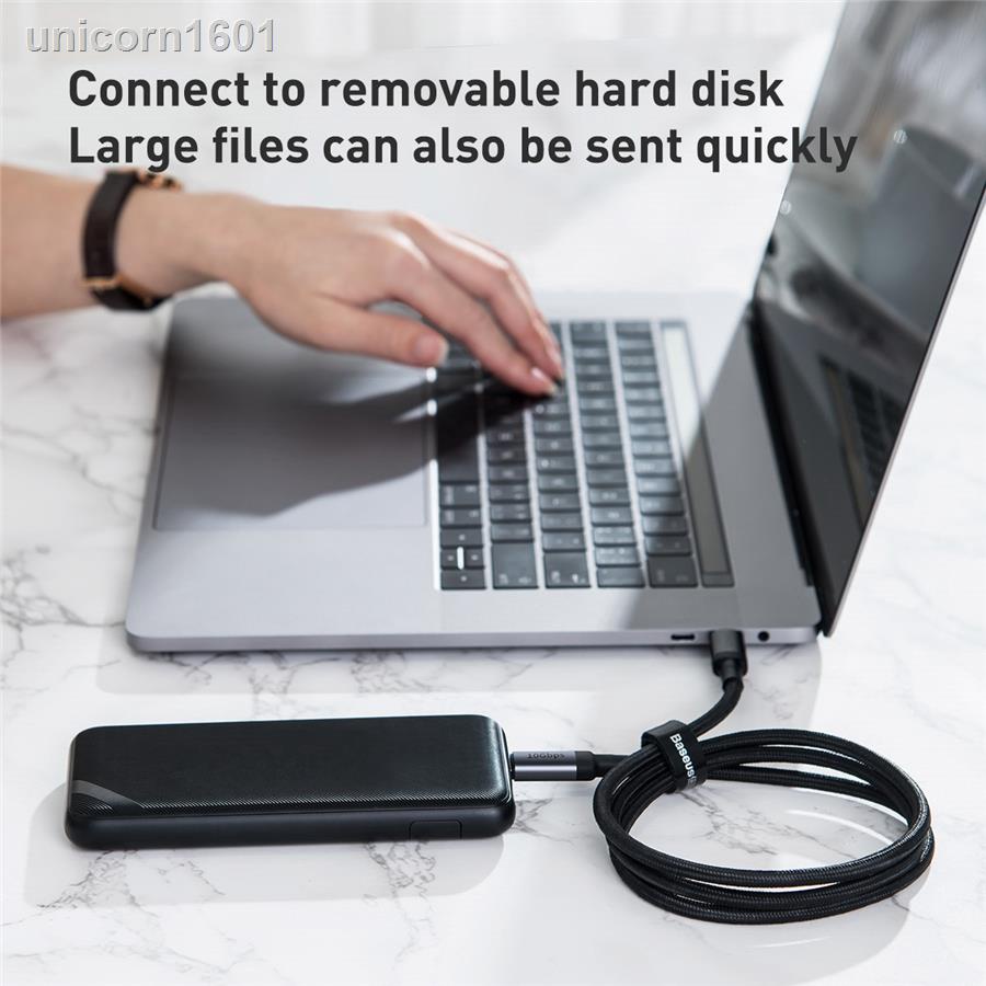 ส่วนลด 50Baseus 10GB USB-C PD Cable USB Type C to TypeC PD3.1 100W QC ...