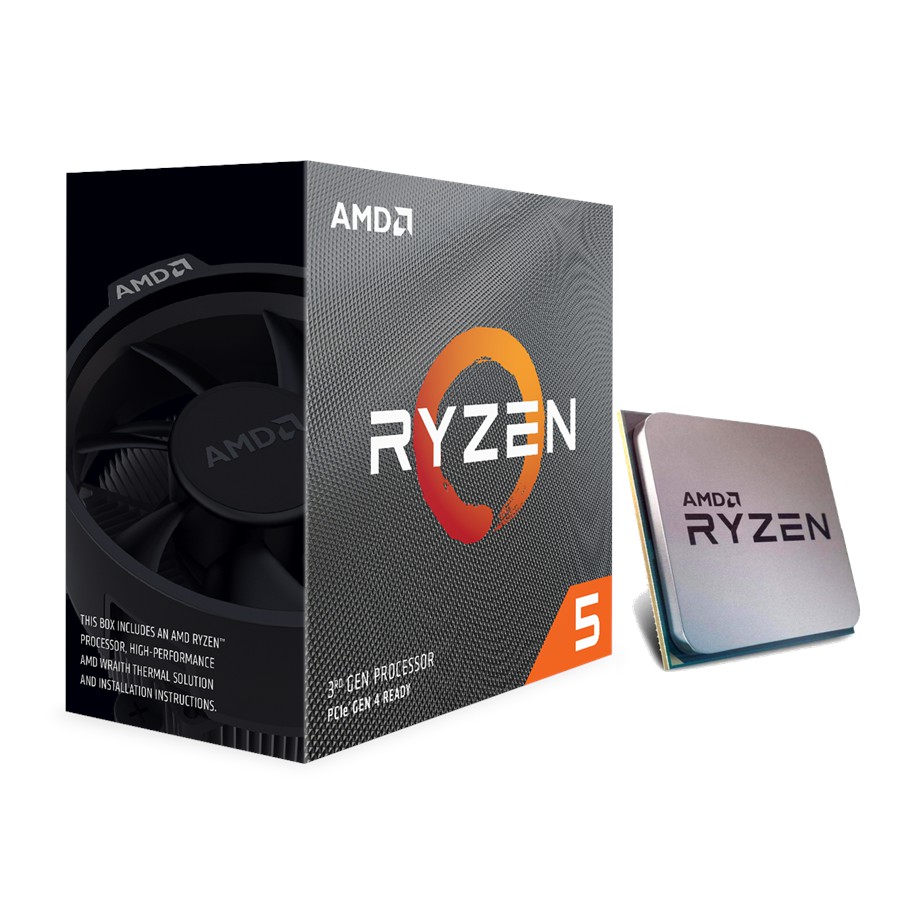AMD CPU Ryzen 5 3600 3.6GHz with Wraith Stealth cooler Ryzen5 ซีพีย ...