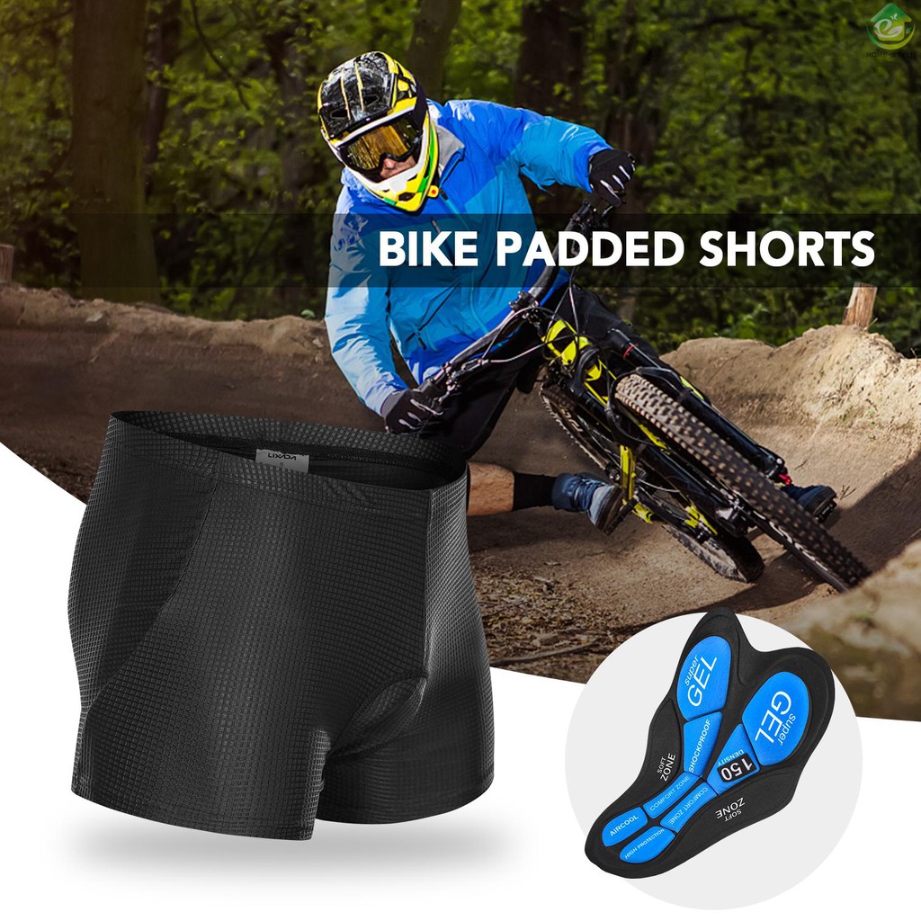 Lixada Men Bike Padded Shorts Cycling 3D Padded Underwear Bicycle ...