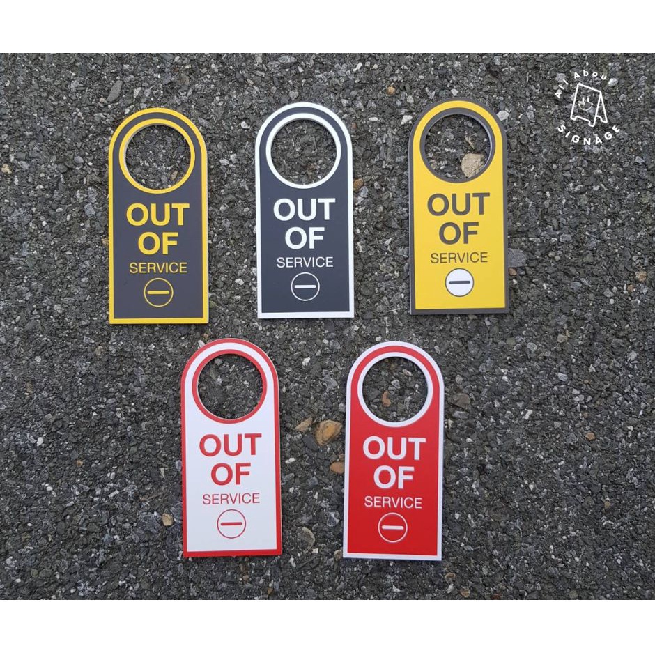 ป้ายแขวน 1 หน้า out of service signage ป้ายแขวนประตู ป้ายพลาสวูด ...