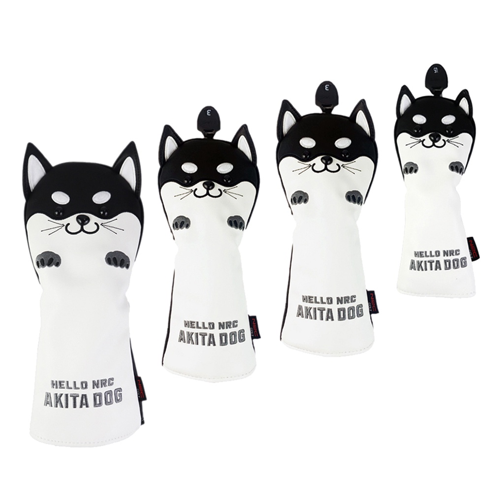 Golf Club 1 3 5 Wood Headcovers Husky Driver Fairway Woods cover PU ...